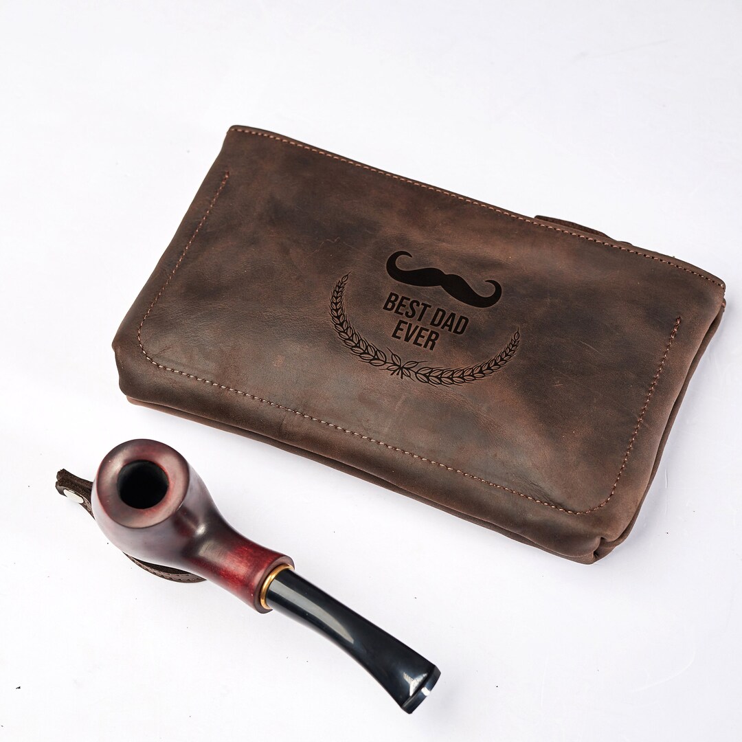 Leather Pipes Bag, Leather Pipes Case, Smoker Gifts, Leather Tobacco ...