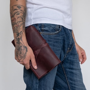 Leather Scissors Case, Leather Barber Bag Roll, Custom Barber Roll ...