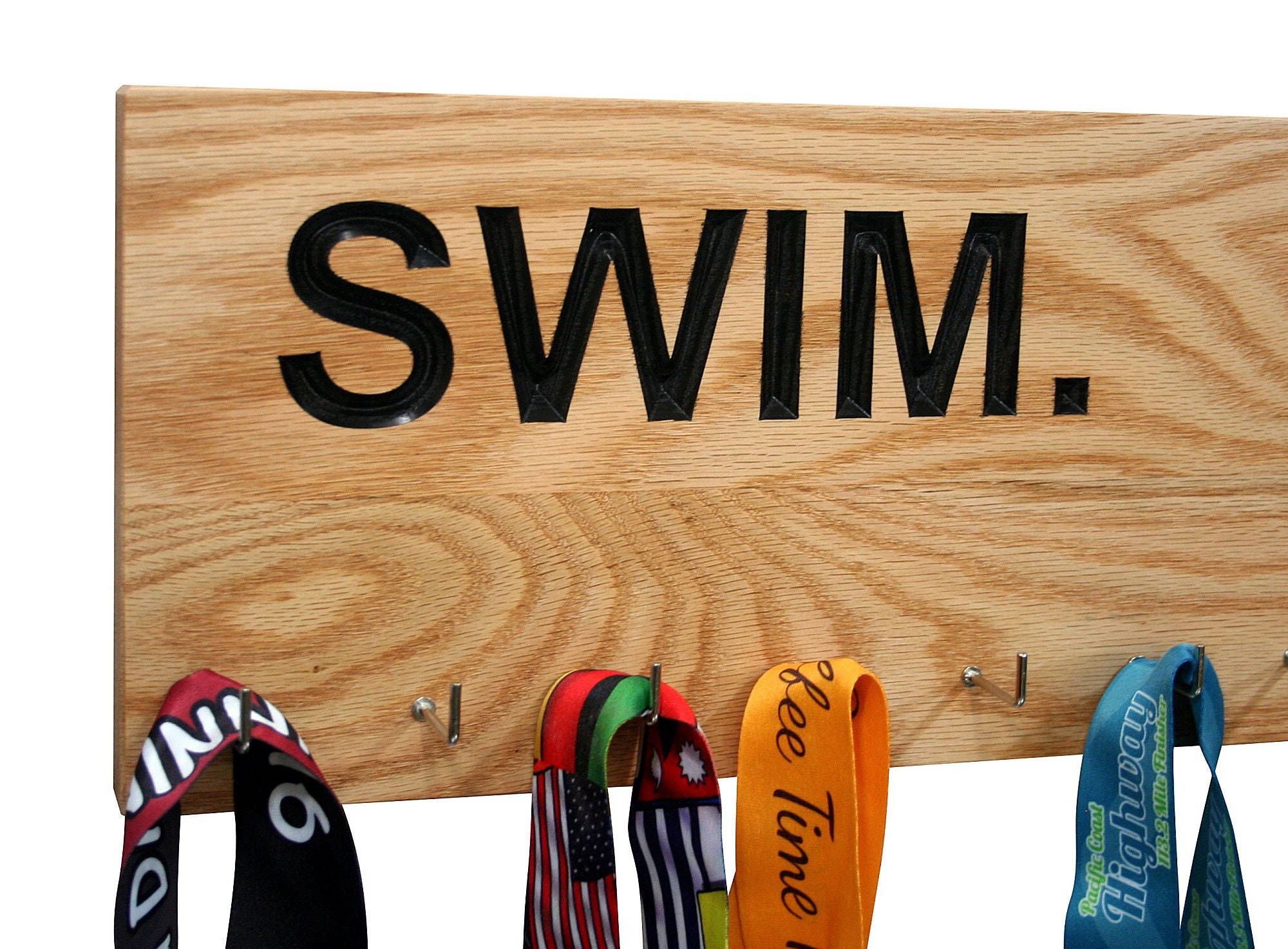 Personalized Swimming Medal Holder Custom Swim Awards Rack Swimmer Gift Pool Competition Display ...