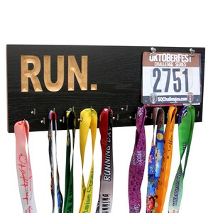 Medal and Race Bibs Hanger, Running Race With Optional Bib, Medal ...