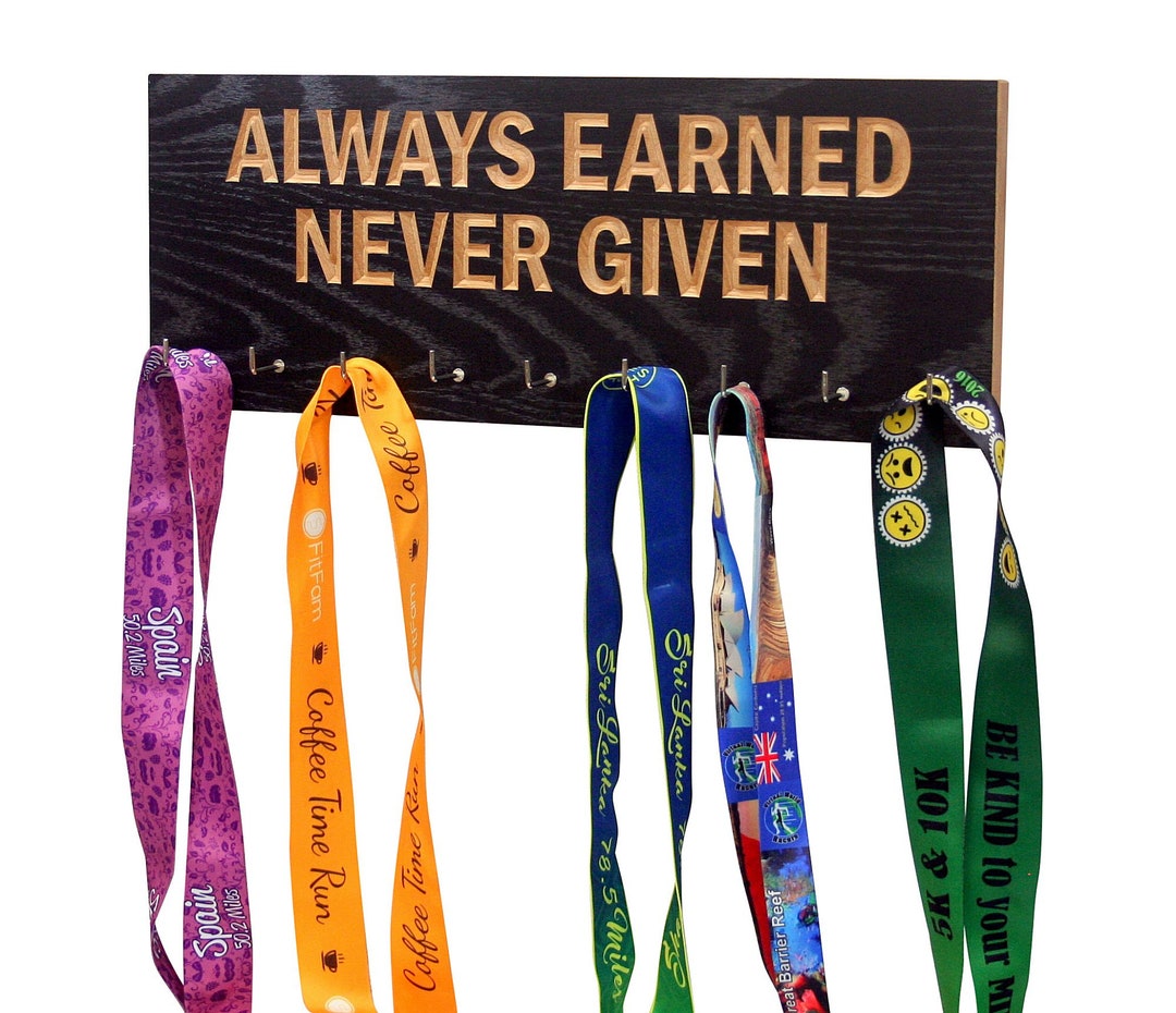 Running Medal and Race Bibs Hanger, for Weightlifting-wrestling-cross ...