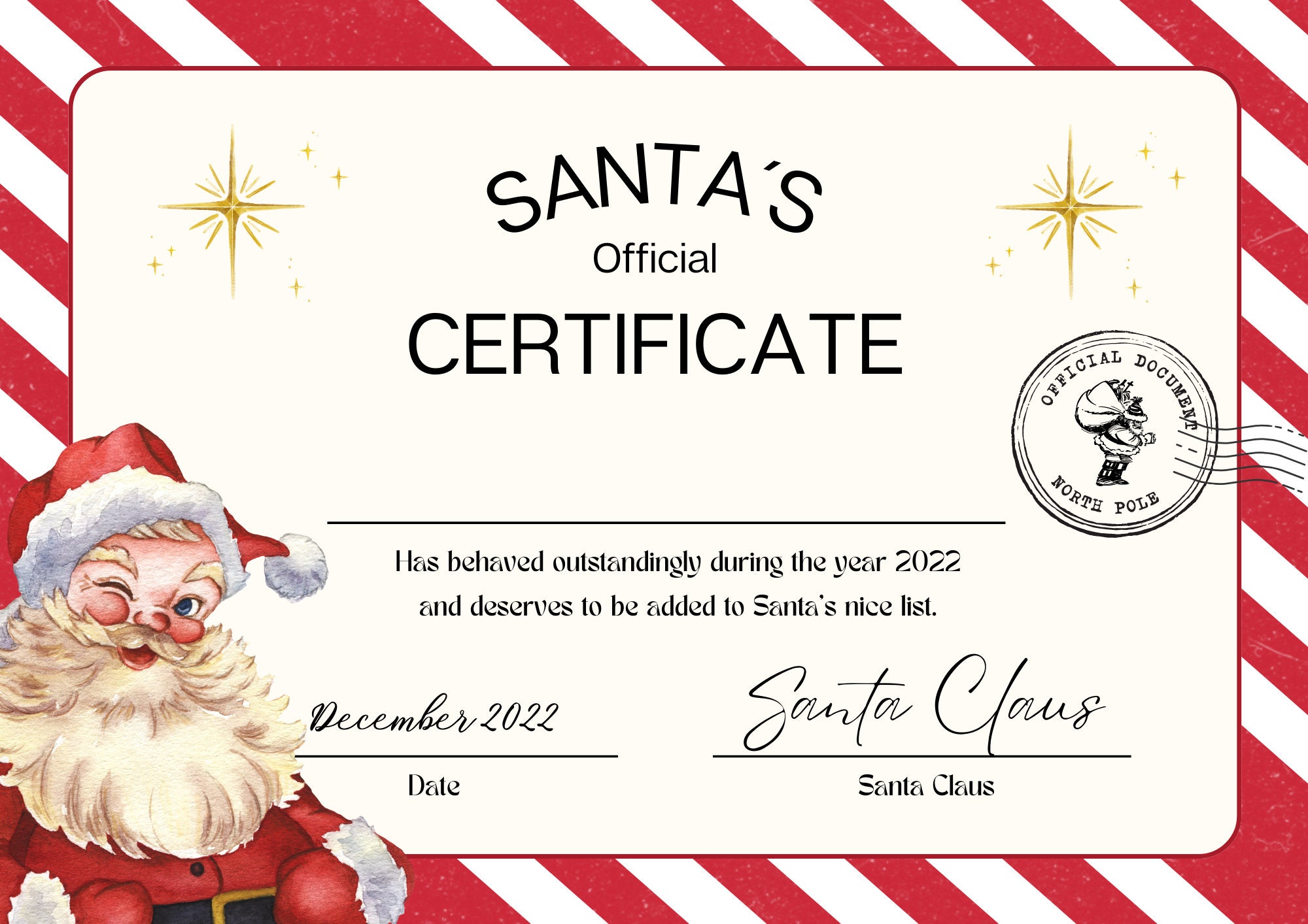 Santas Nice List Certificate Digital Download - Etsy Santas Nice List Certificate Digital Download - Etsy