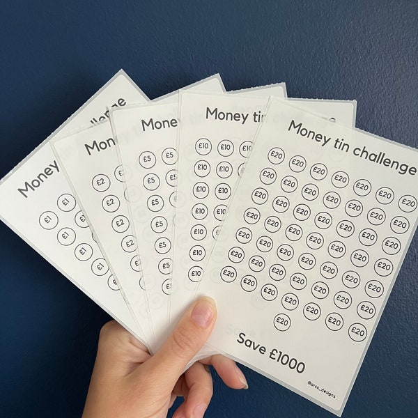 Cash Stuffing Tin Stickers - Etsy UK