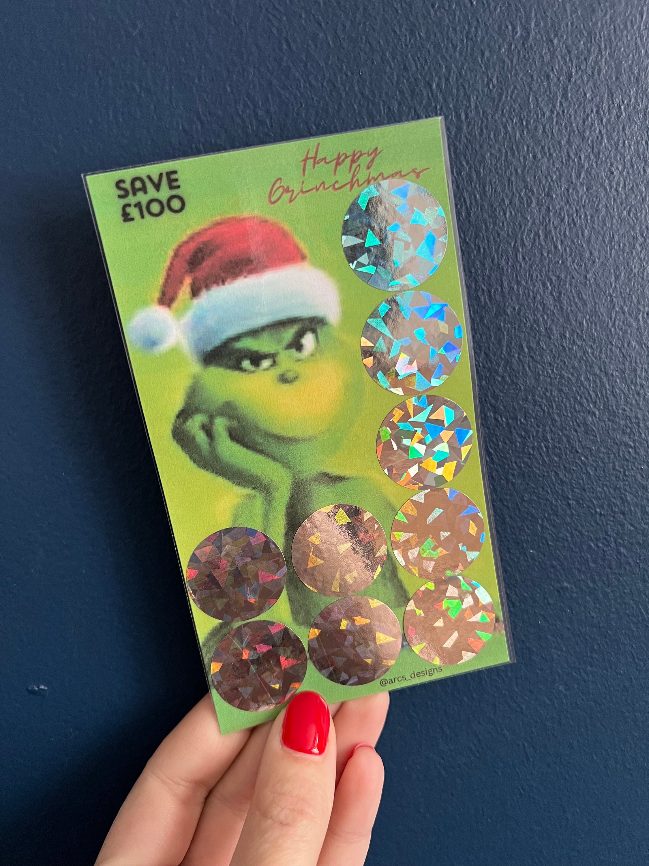 Happy Grinchmas Savings Challenge Scratch off Cash Stuffing Budgeting ...