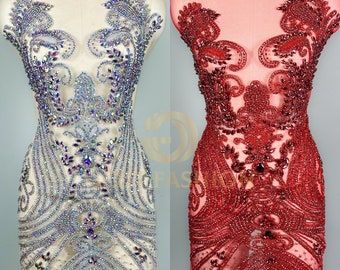 FIONA Full Bodice Rhinestone Applique - Etsy