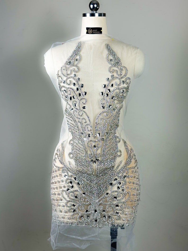 LORI Full Bodice Rhinestones Applique - Etsy