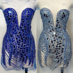 MIRROR Full Bodice Rhinestone Appliqué - Etsy