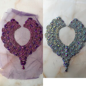 NECK Collar Rhinestone Applique - Etsy