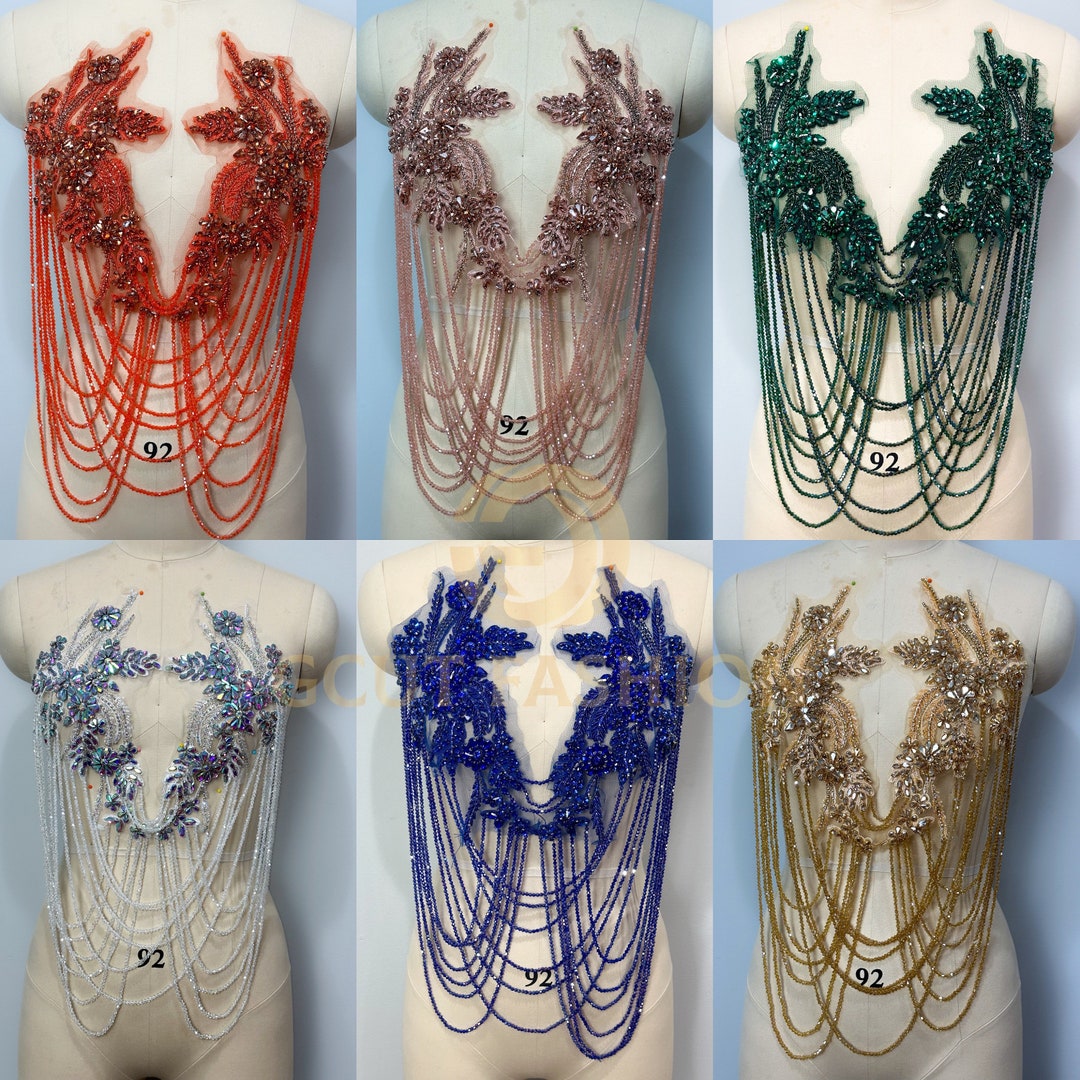 DIAMOND Crystal Rhinestone Applique Bodice - Etsy