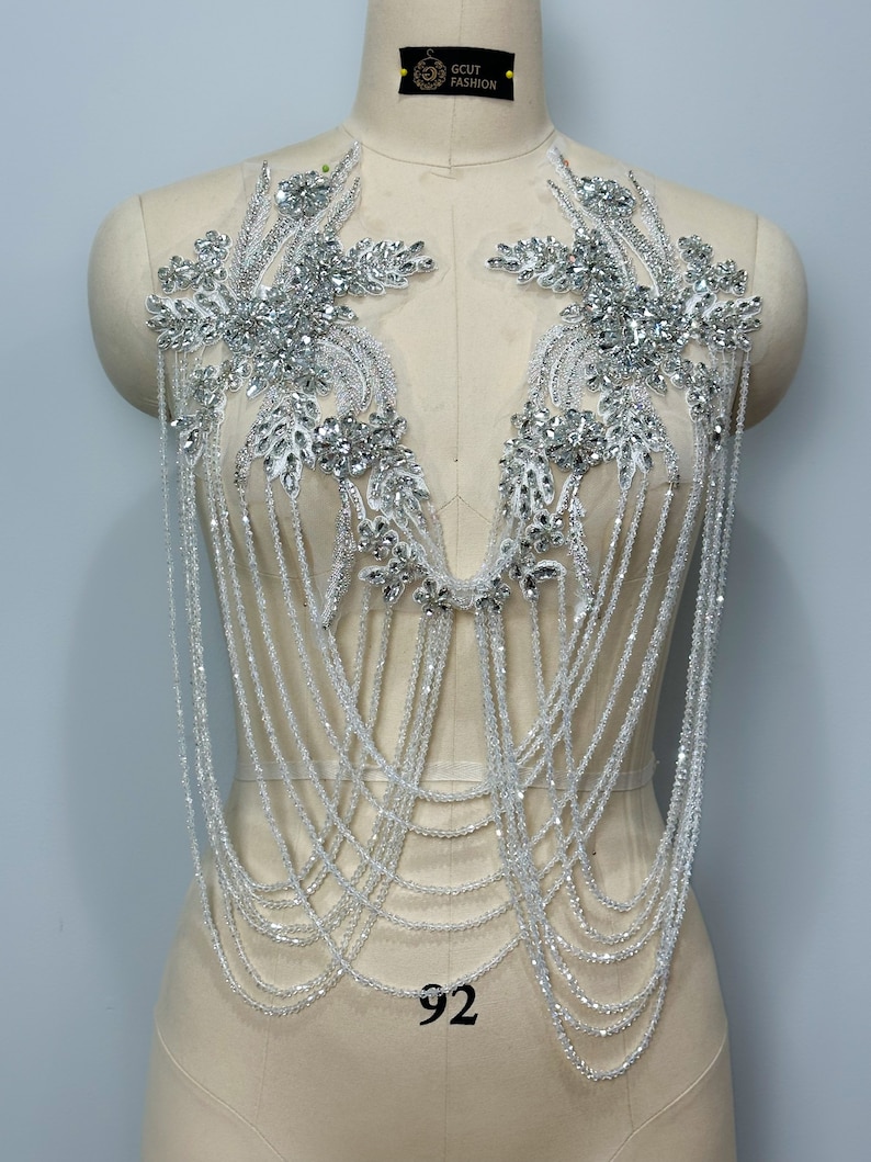 DIAMOND Crystal Rhinestone Applique Bodice - Etsy