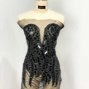 MIRROR Full Bodice Rhinestone Appliqué - Etsy