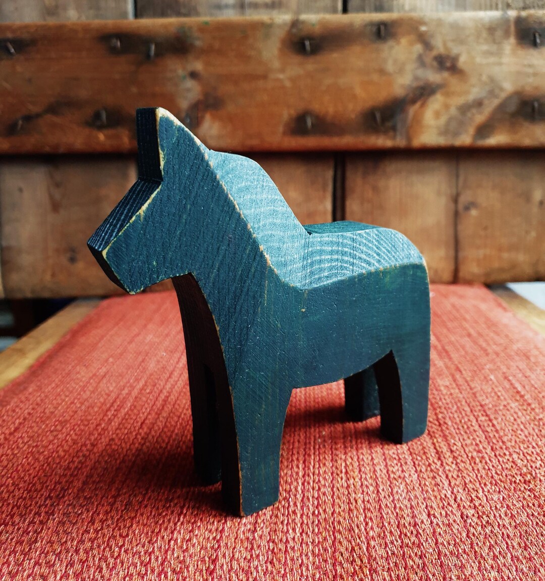 Swedish Dala Horse Handcrafted Wooden Horse Figurine Scandinavian ...