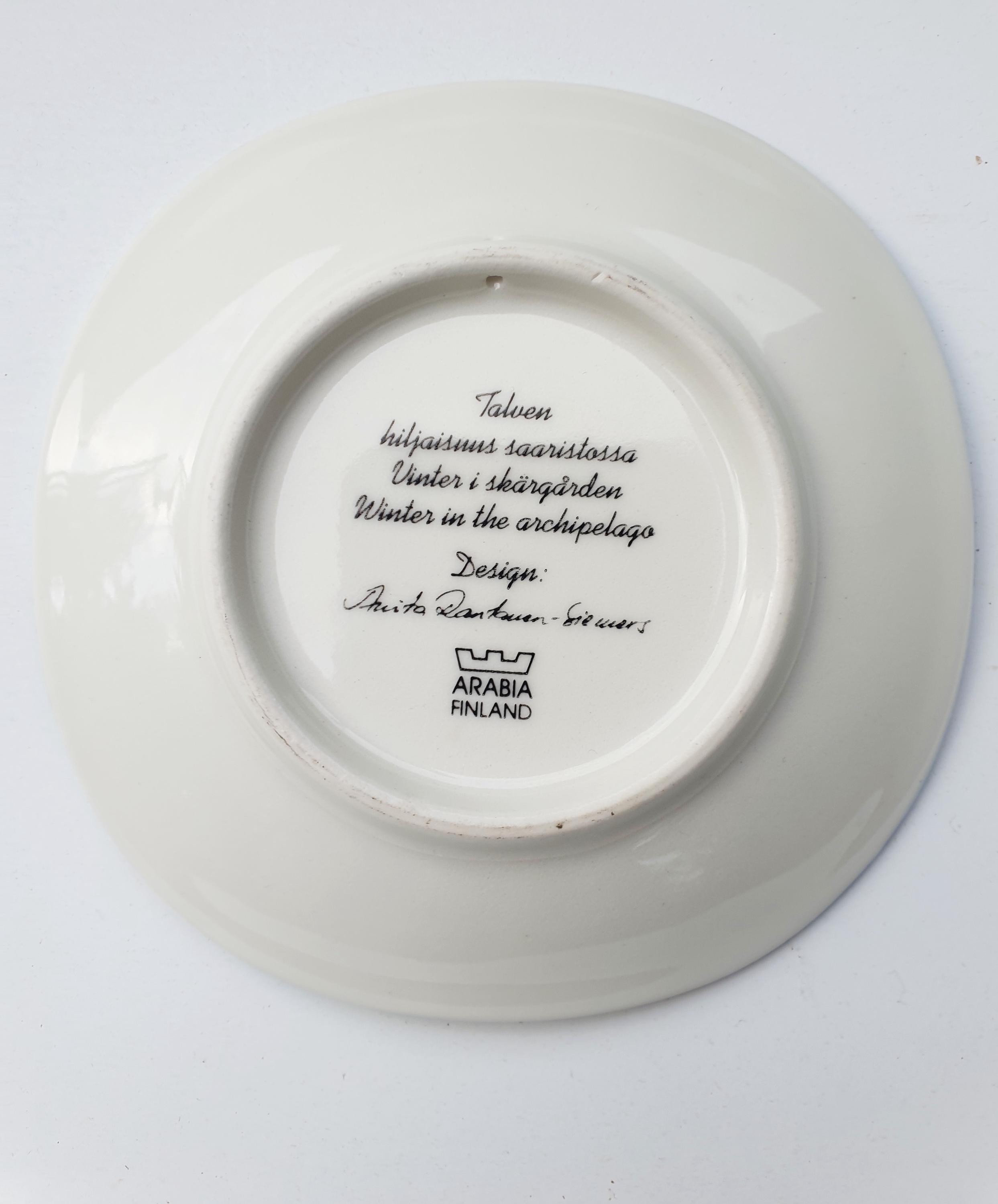Vintage Arabia Finland 4 Wall Plates Design by Anita Rantanen "four ...
