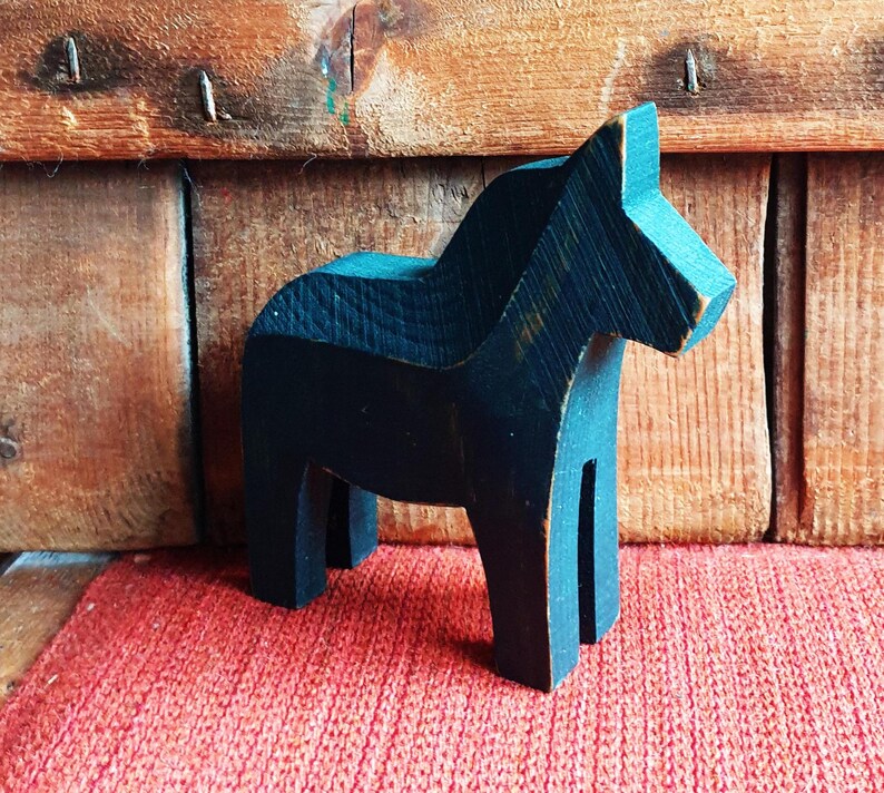 Swedish Dala Horse Handcrafted Wooden Horse Figurine Scandinavian ...
