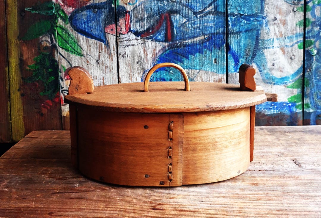 Scandinavian Bentwood Vintage TINE Box Nordic Folk Art Craft Rustic One ...