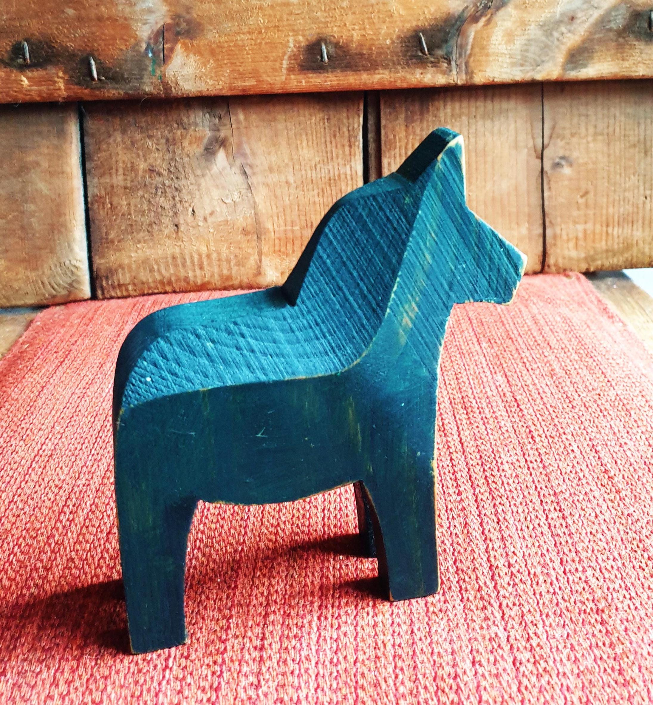 Swedish Dala Horse Handcrafted Wooden Horse Figurine Scandinavian ...