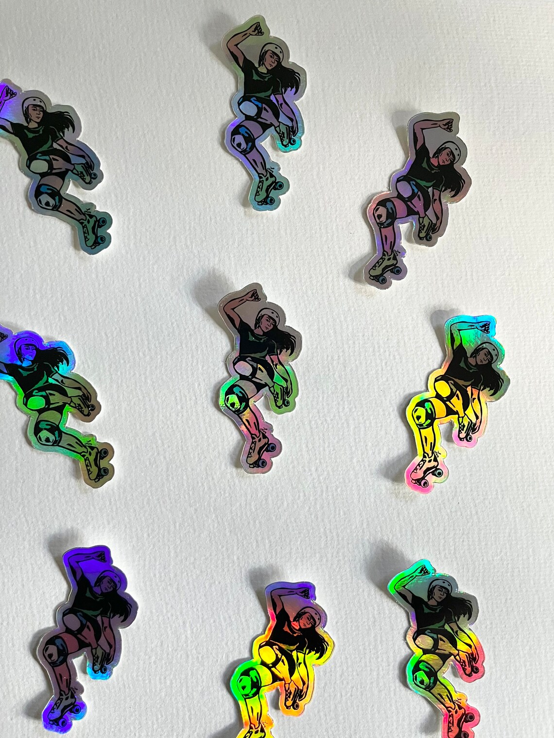 Holographic Roller Derby Skate Park Sticker - Etsy