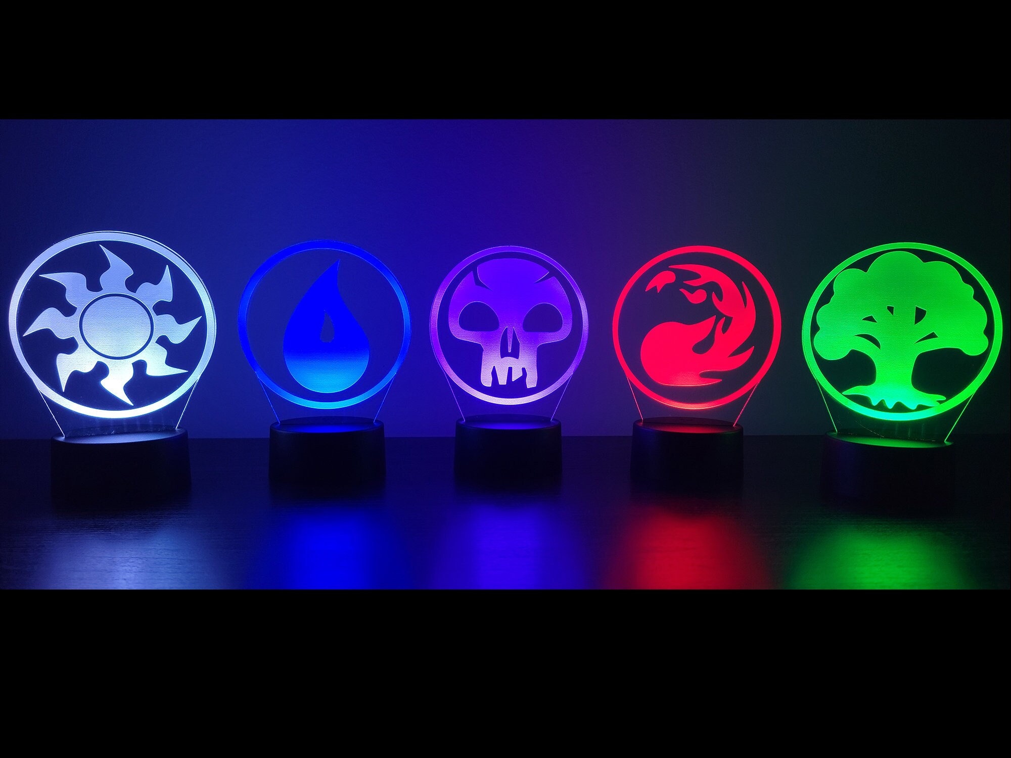 Magic The Gathering Mana Symbol Led Light Etsy