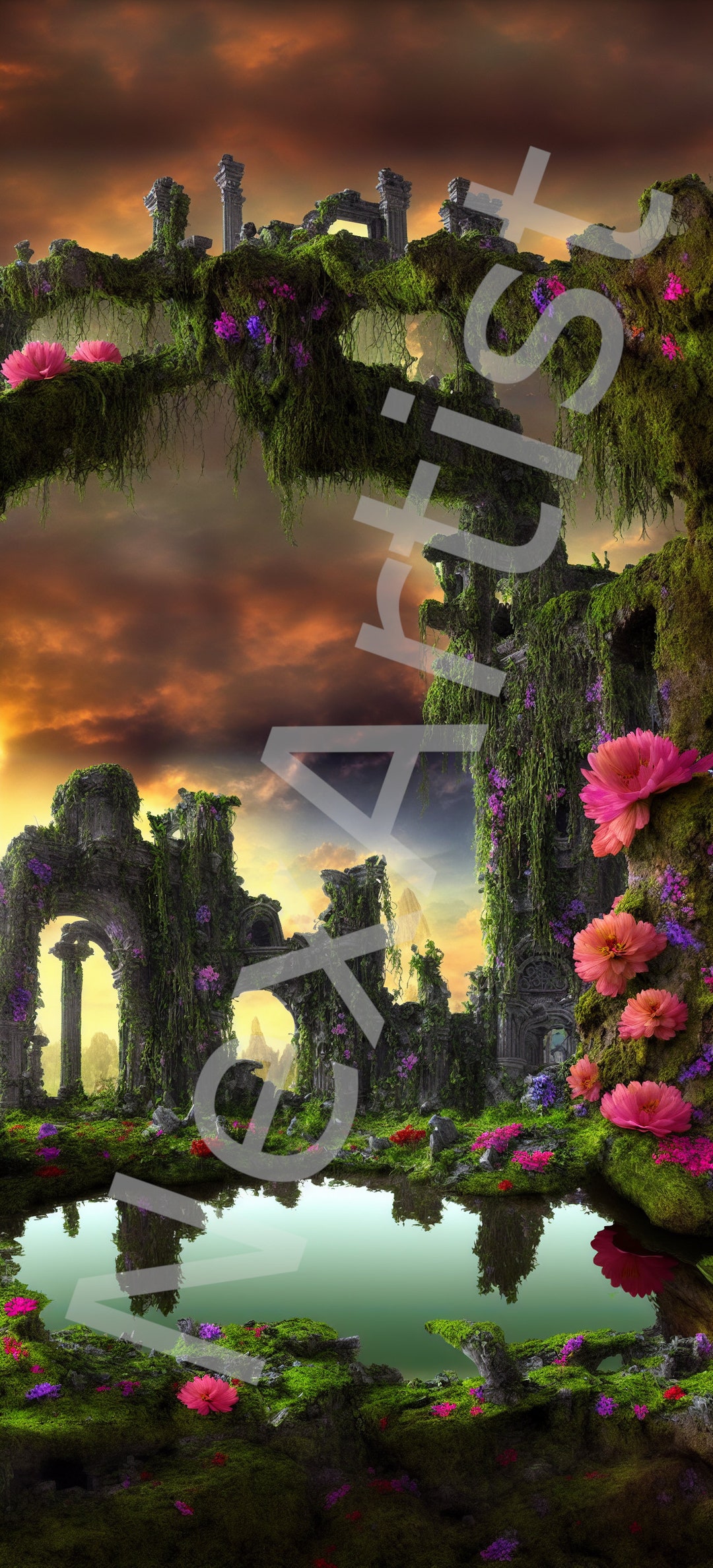 Custom Digital Art - Alien Ruins Planet (portrait Orienation) - Etsy