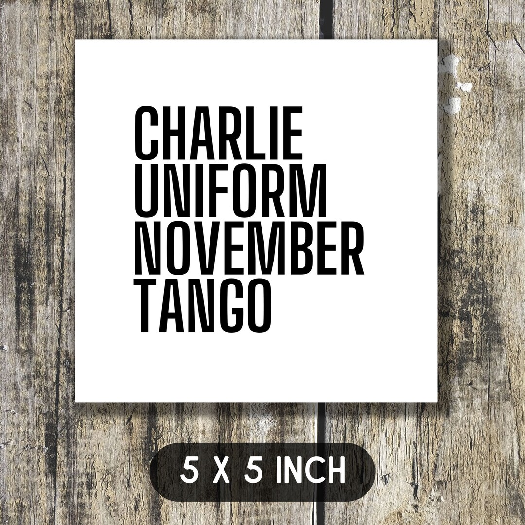 Charlie Uniform November Tango Cunt Greeting Card Blank - Etsy