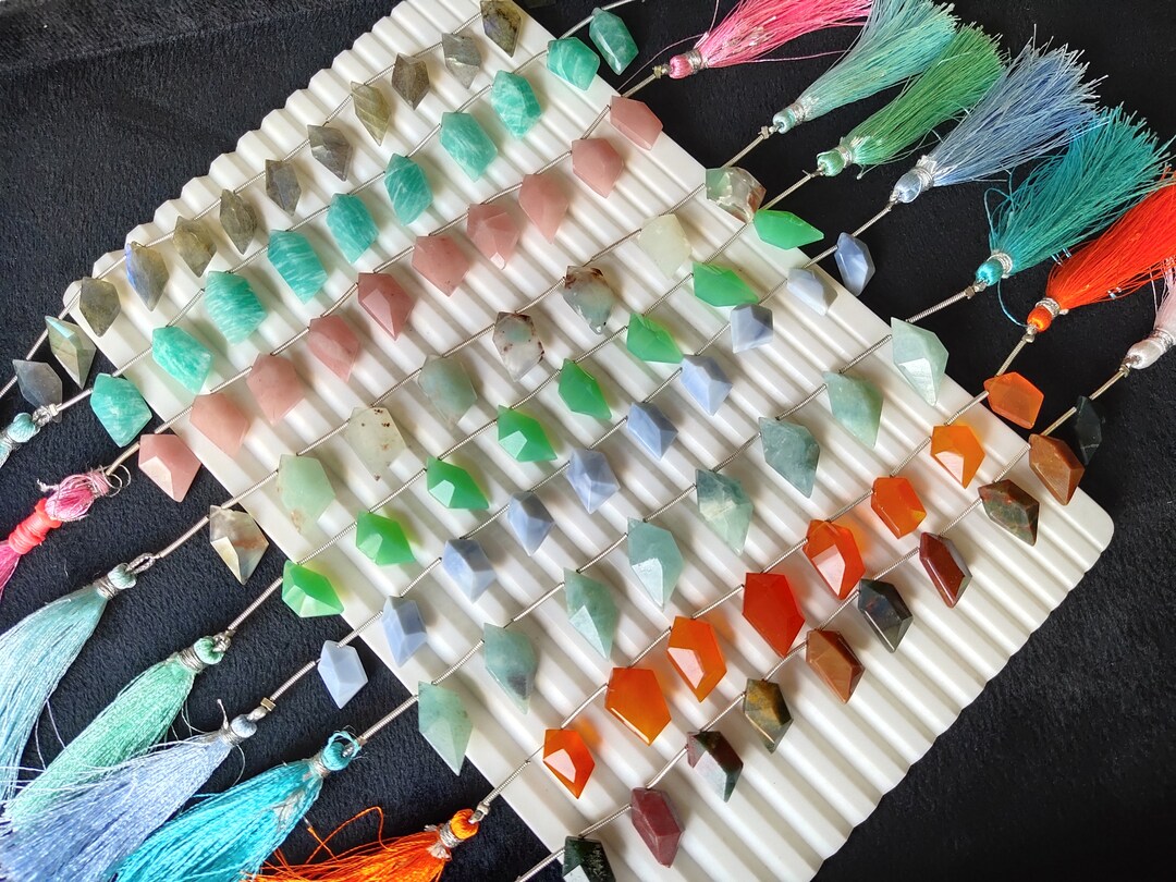 Natural Gemstone Pcs Fancy Spindle Cut Mix Semi Precious Stone Standard ...