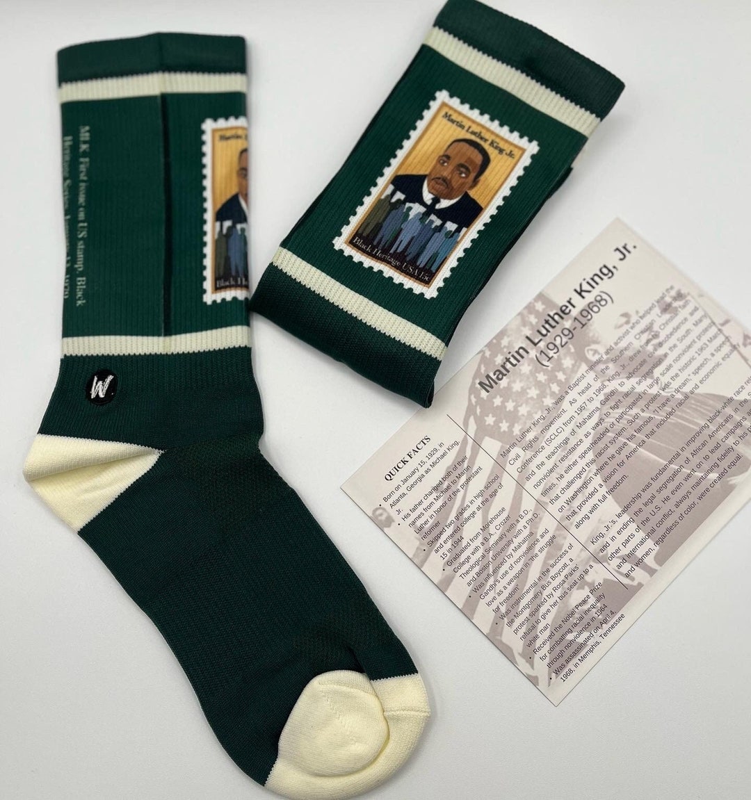 MLK 1979 Black Heritage Stamp Socks - Etsy