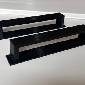 Minimalist Rectangle Self Adhesive Cabinet Pulls Black No Drilling ...