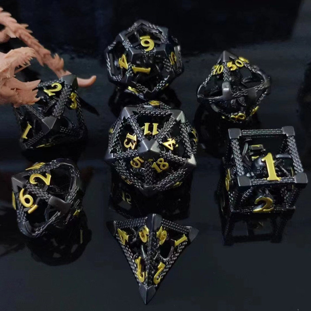 DND Cthulhu Metal Dice Hollow Dice Set, Dungeons and Dragons, Hollow ...