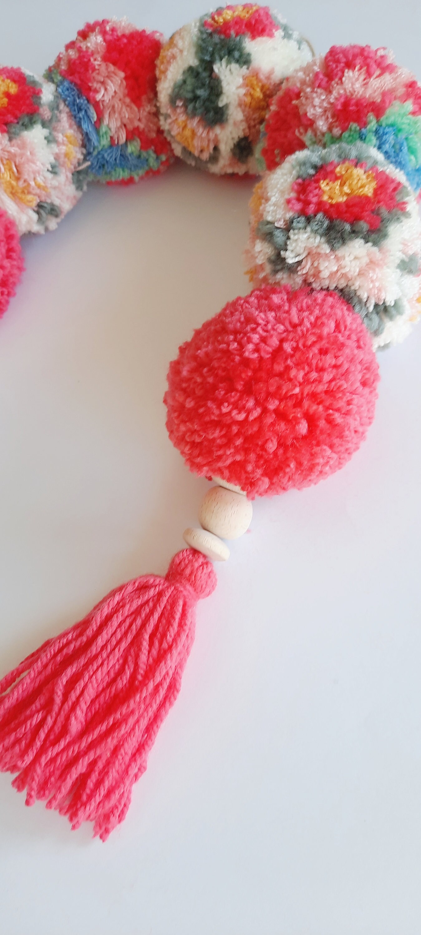 Pom Pom Tassel Wall Hanging Decoration Floral Pom Poms Ll - Etsy UK