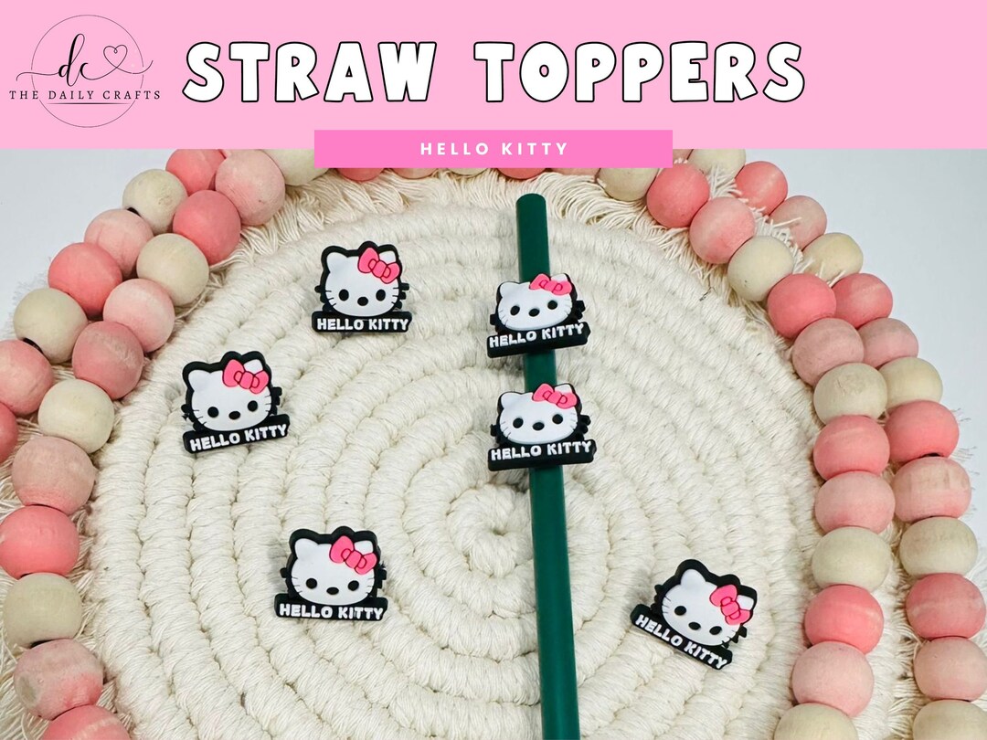 Hello Kitty Straw Topper, Cute Straw Topper, Accessories for Straws ...