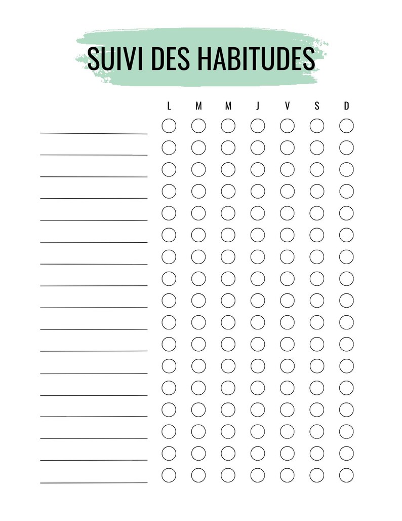 Habit Tracker, Habit Planner, Habit Tracker, Habit Journal - Etsy