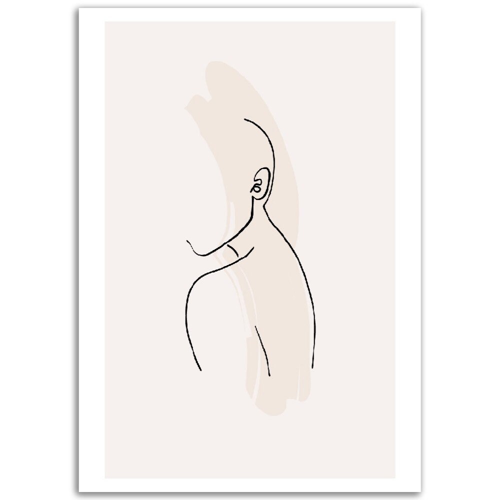 Dibujos A Lápiz Desnudos Dibujo De Línea De Mujer Etsy México