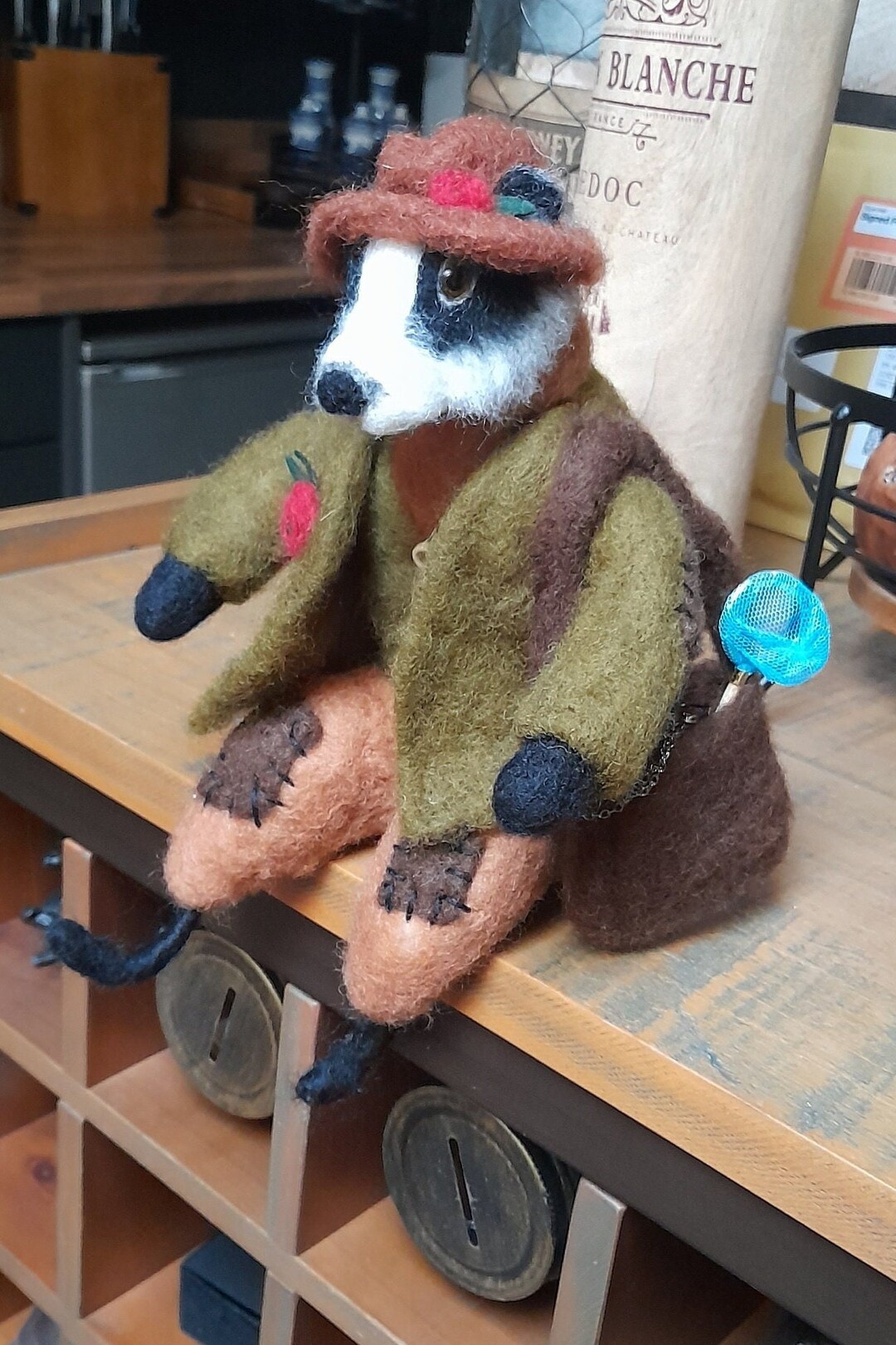 Needle Felted Badger Sculpture/handmade Badger/collectable Gift/needle ...