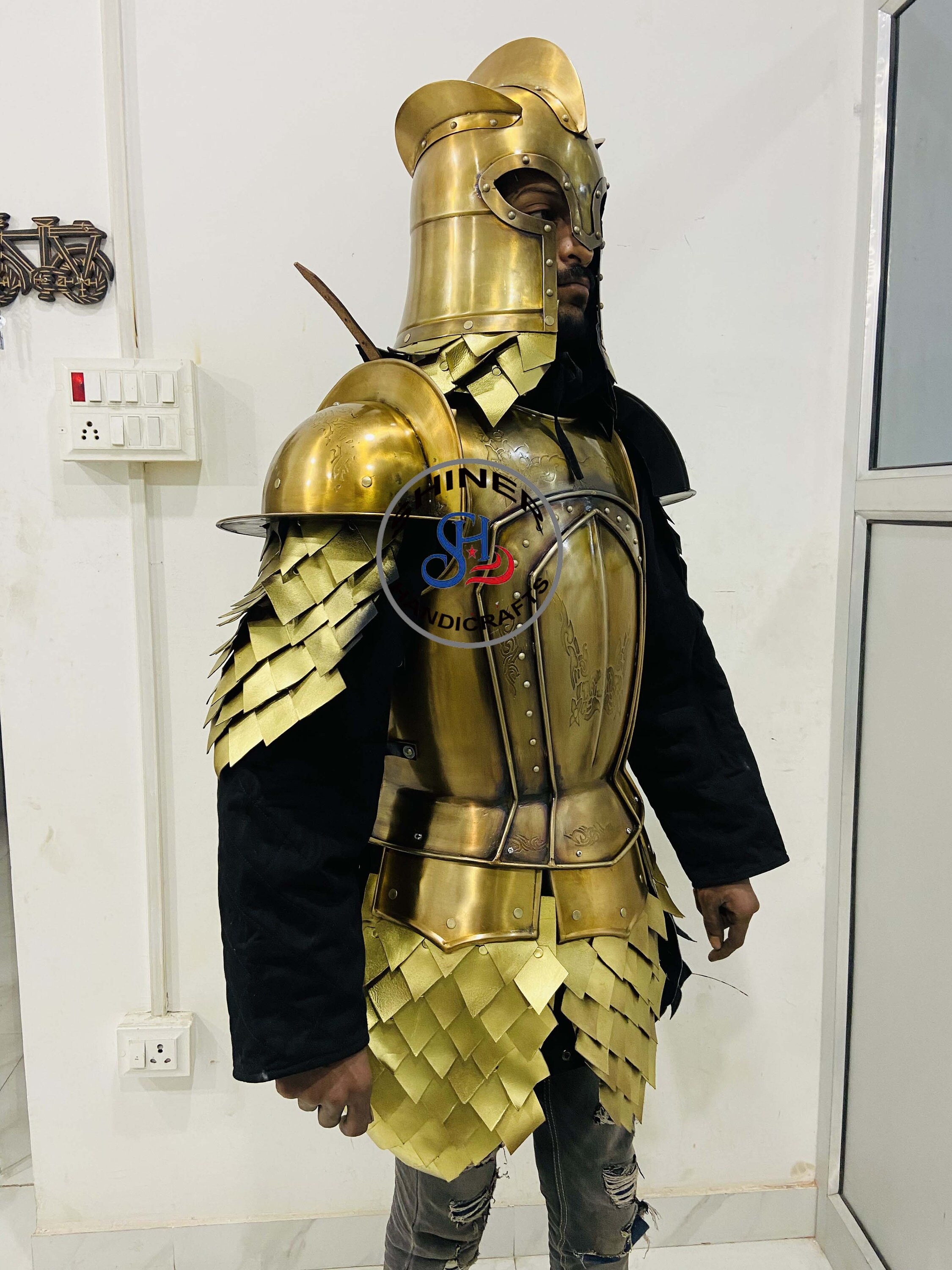 Medieval Kings Guard Suit Armor Antique Brass Knight King Half Body ...