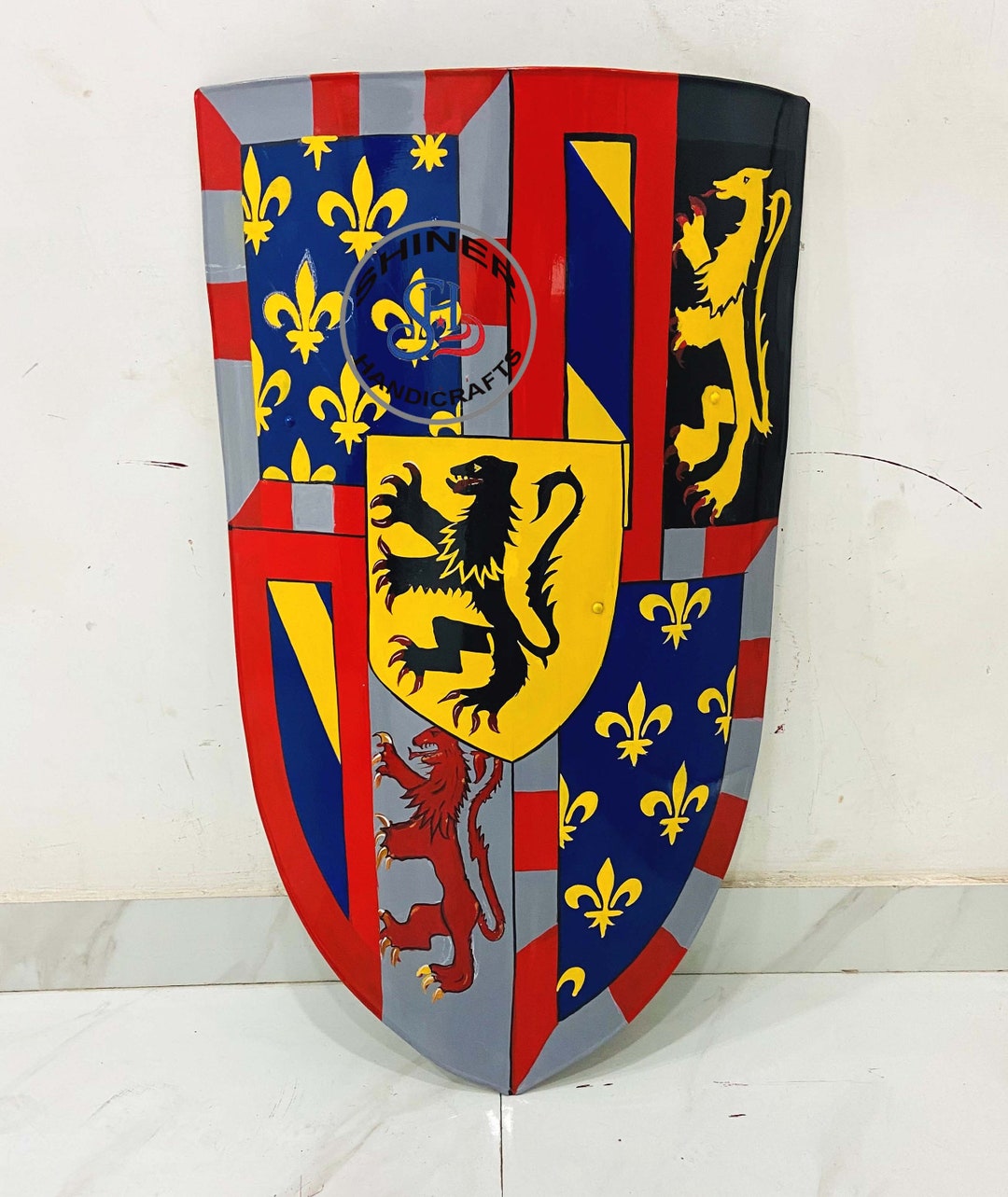 Medieval Knight Templar Shield Viking Battle Ready Shield Knight ...