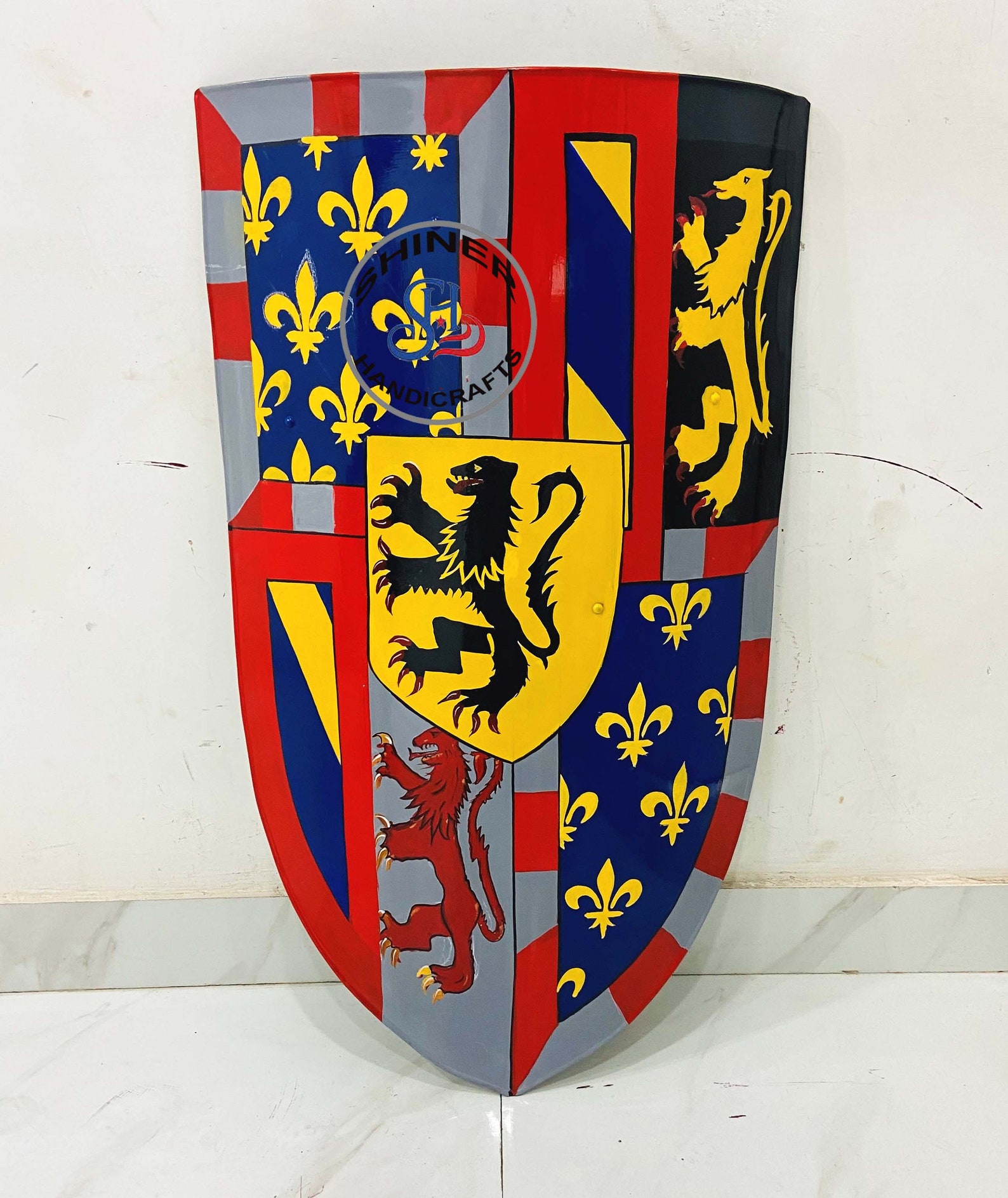 Medieval Knight Templar Shield Viking Battle Ready Shield Knight ...