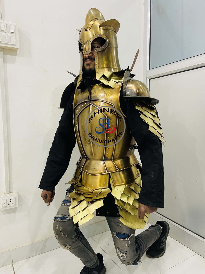 Medieval Kings Guard Suit Armor Antique Brass Knight King Half Body ...