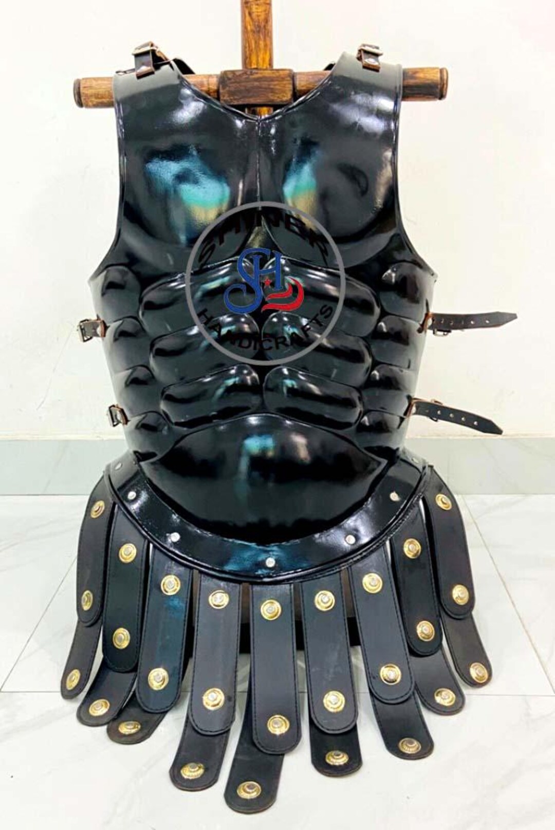 Medieval Antique Black Roman Muscles Armor Spartan Jacket Cuirass Armor ...