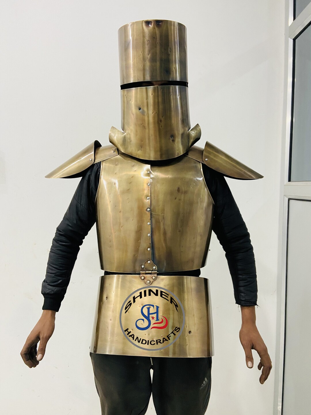 Medieval King Spartan Royal Guard Suit Armor Antique Brass Knight Half ...