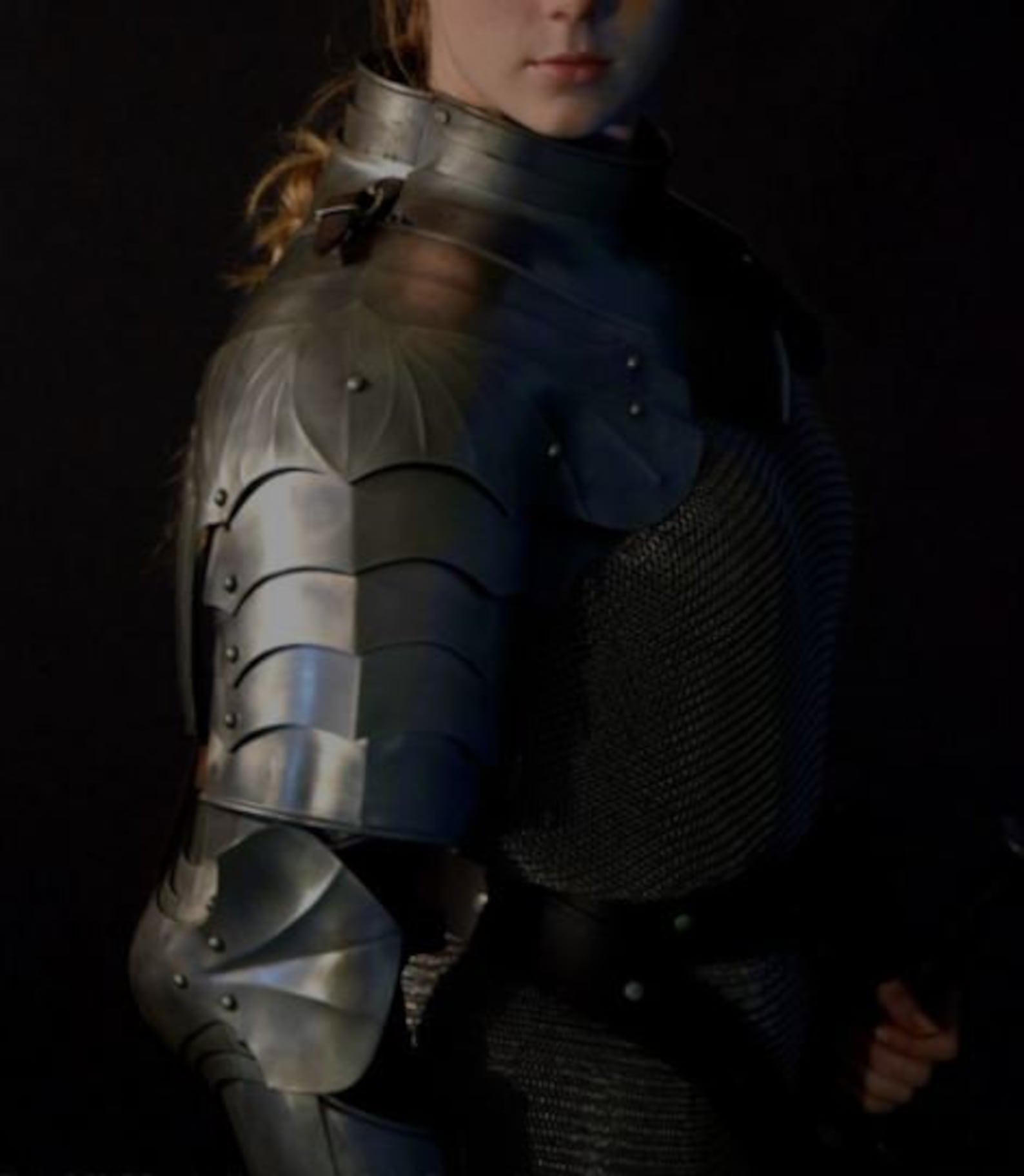 Medieval Lady Neck Guard Shoulder Armour With Pouldron Female Brave ...