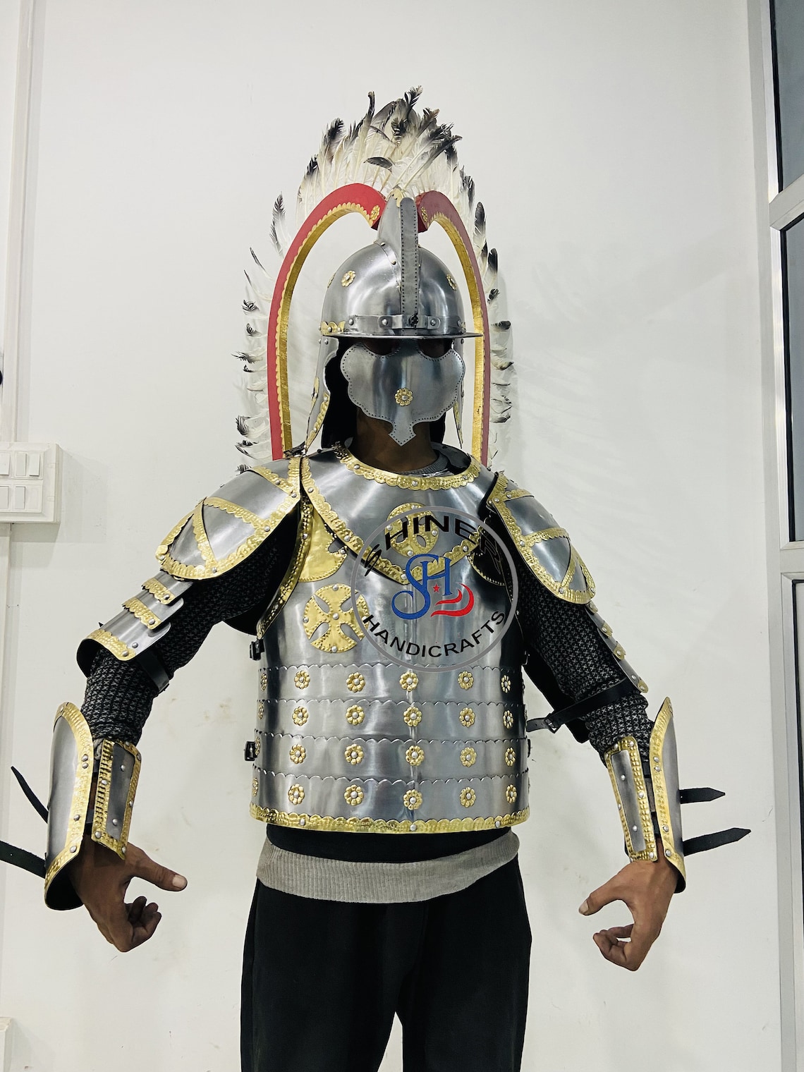 Medieval Hussar Suit Armor Steel Ancient Hussars Half Body Armour Suit ...