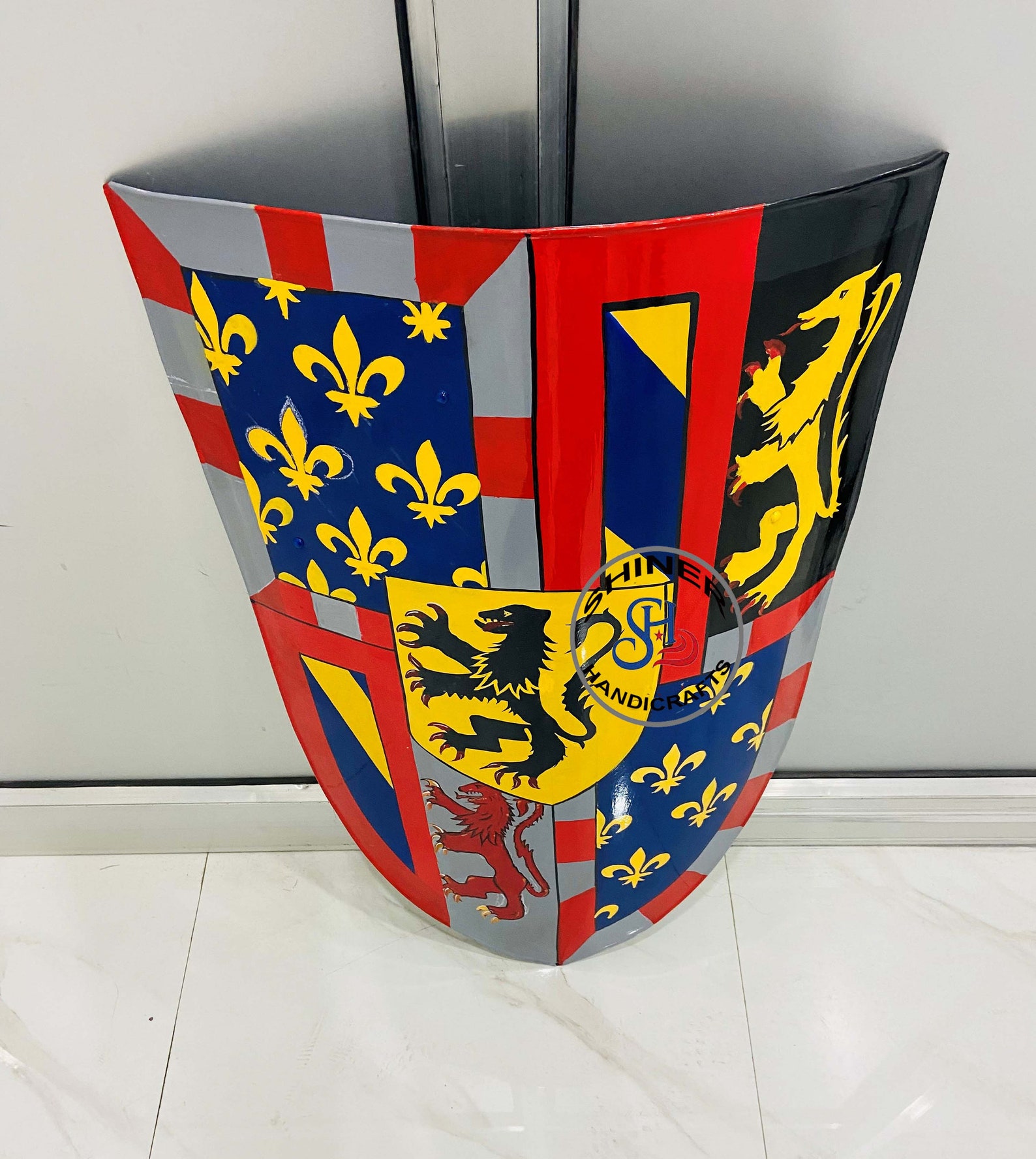 Medieval Knight Templar Shield Viking Battle Ready Shield Knight ...