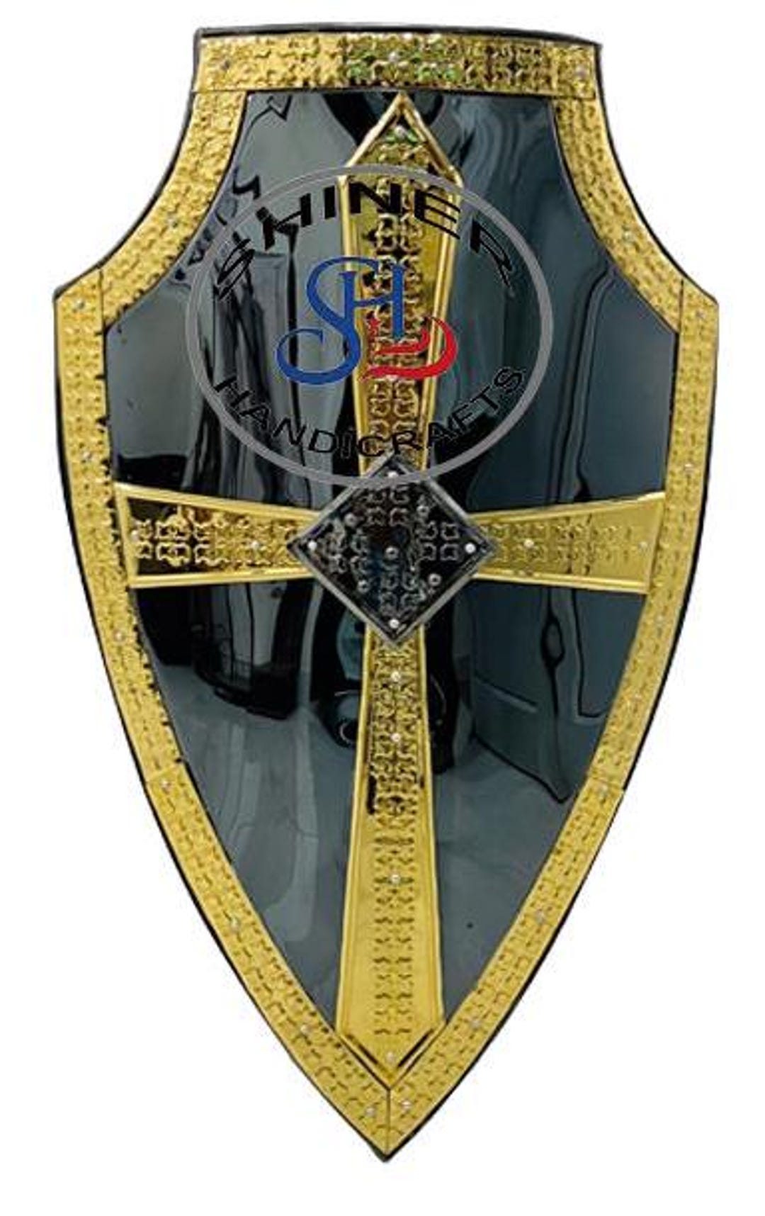 Medieval Antique Stainless Steel Knights Templar Shield Viking Battle ...