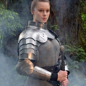 Medieval Lady Neck Guard Shoulder Armour With Pouldron Female Brave ...