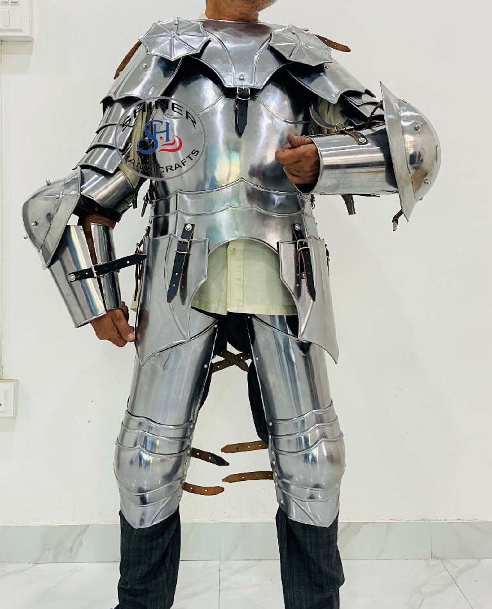 Medieval Half Suit of Armor Knight Breastplate Full Arm & Leg Armor ...