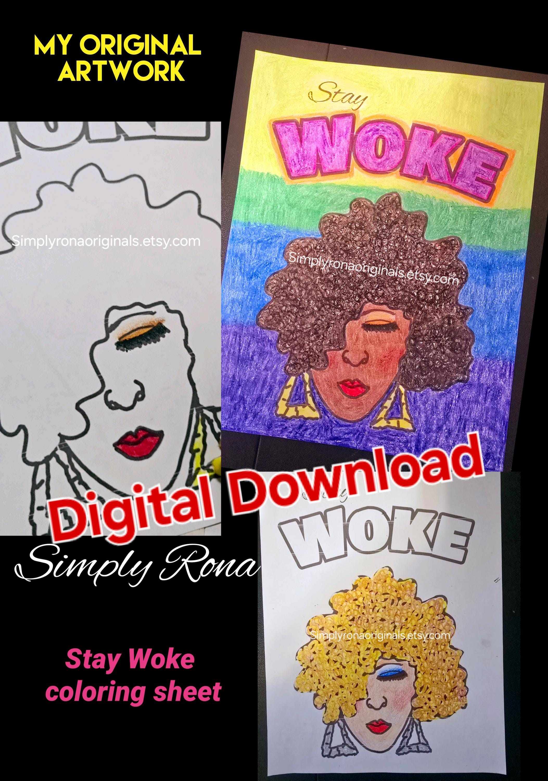 Beauty of Black Women Coloring Pages - Etsy