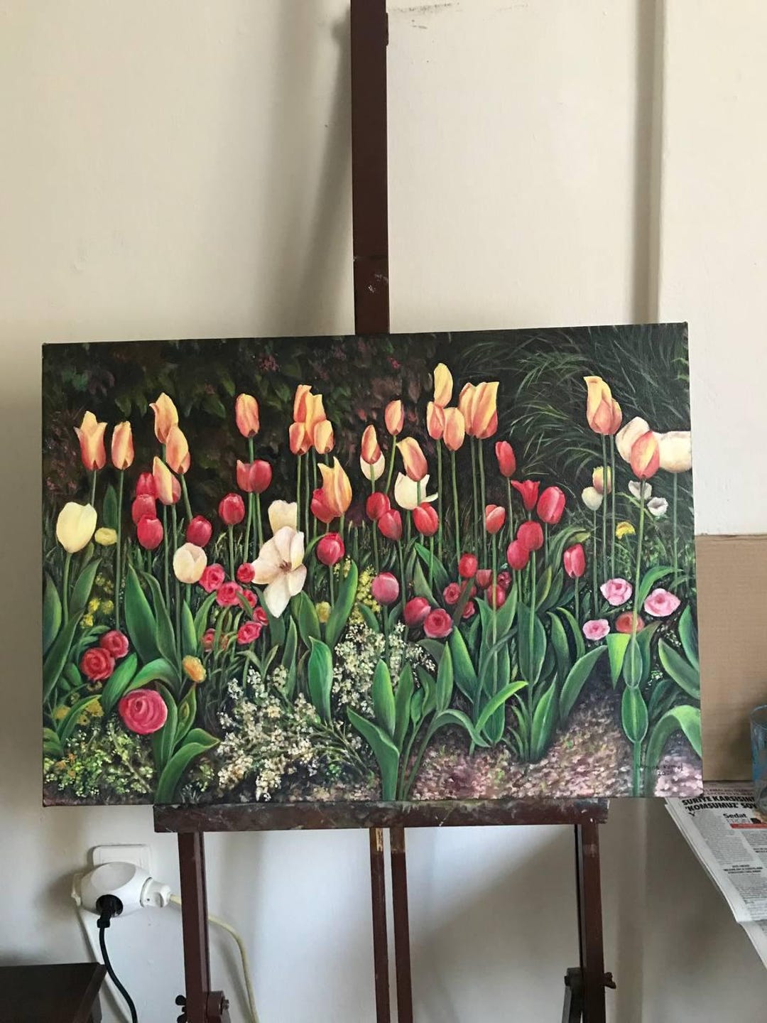 Oil Painting on Canvas/oil Paint/flower/paintings/home Decor/artist ...