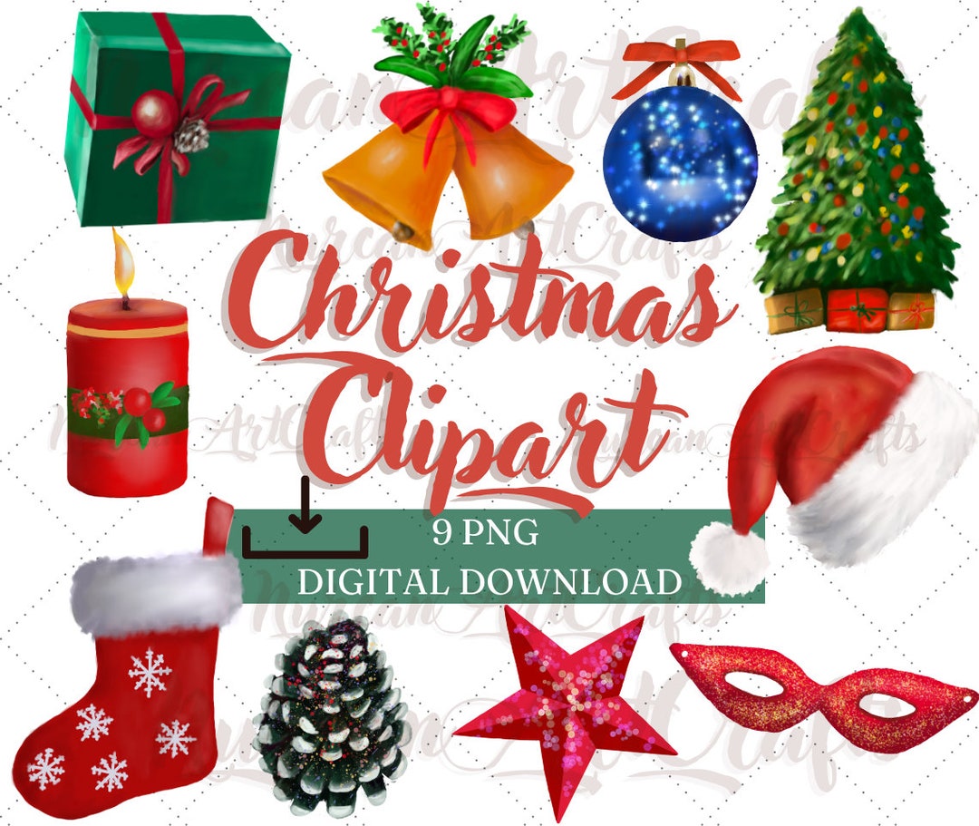 Christmas Clip Art Instant Download Clipart Illustrations Christmas ...