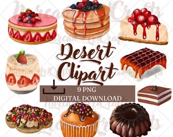 Bakery Clip Art Instant Download Clipart Illustrations | Sweets and ...