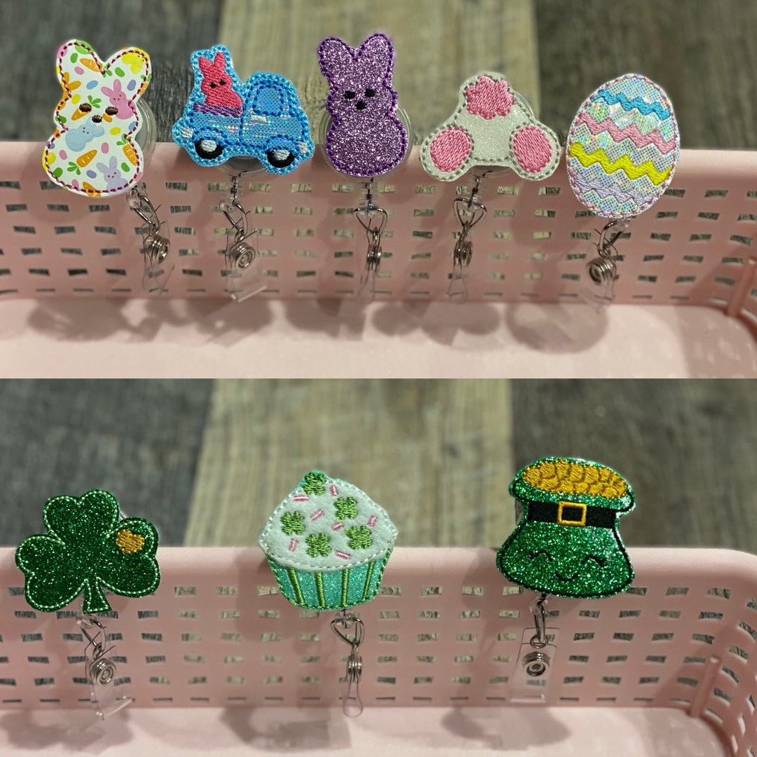 Badge Reel With Velcro Interchangeable Topper, Medical Badge Holder, St ...